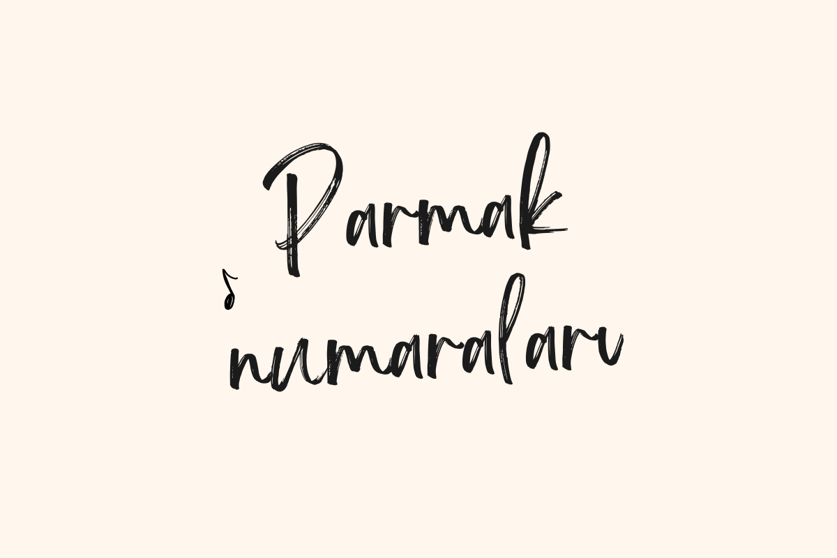 PİYANODA PARMAK NUMARALARI - Bilge Su Karaca